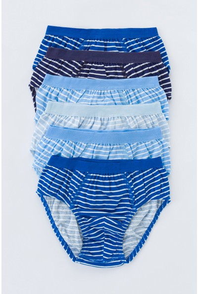 Penti Erkek Çocuk Blue Stripe 6lı Slip Külot Penti Erkek Çocuk Blue Stripe 6lı Slip Külot