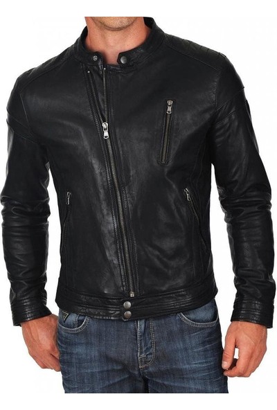 Laverapelle Erkek Siyah Deri Ceket (1501072)