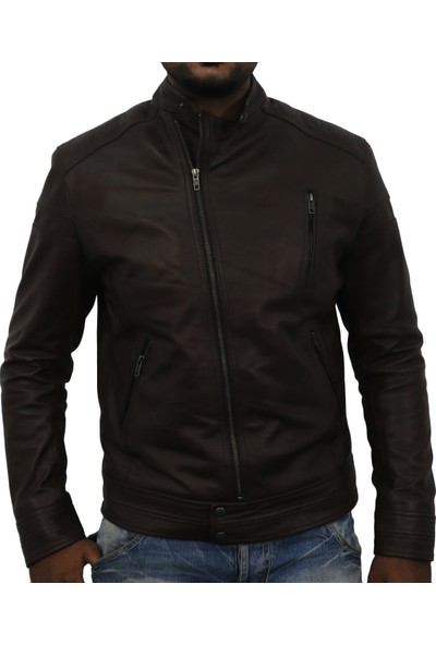 Laverapelle Erkek Kahverengi Deri Ceket (1501072)