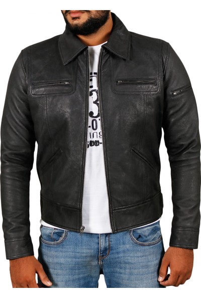 Laverapelle Erkek Kara Kokulu Deri Ceket (1501200)
