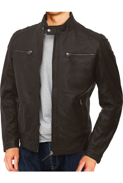 Laverapelle Erkek Kahverengi Deri Ceket (1501394)