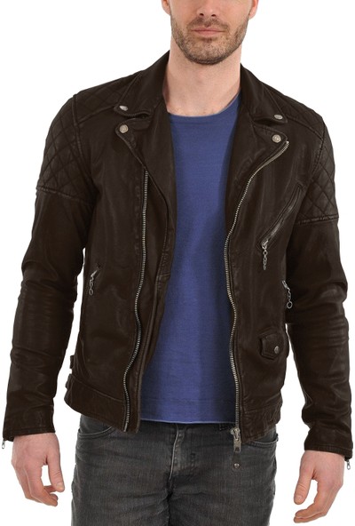 Laverapelle Erkek Kahverengi Deri Ceket (1501492)