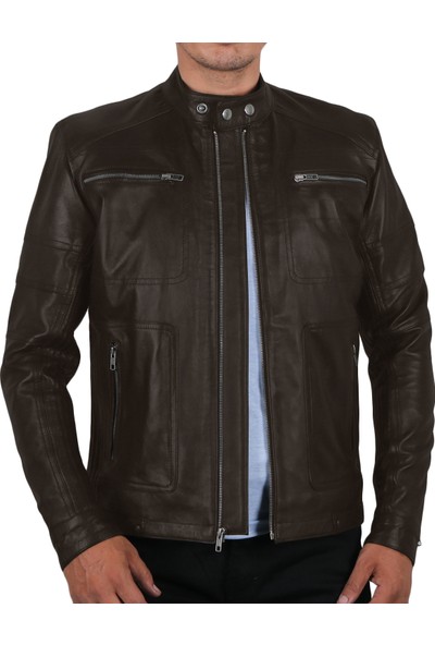 Laverapelle Erkek Kahverengi Deri Ceket (1501568)