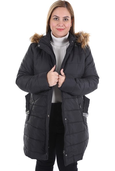 Brendon Kadın Büyük Beden Mont Y526 Siyah/black 20W32000526 Brendon Kadın Büyük Beden Mont Y526 Siyah/black 20W32000526