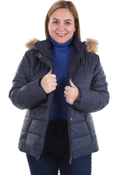 Brendon Kadın Büyük Beden Mont 527 Lacivert/navy 20W53000527