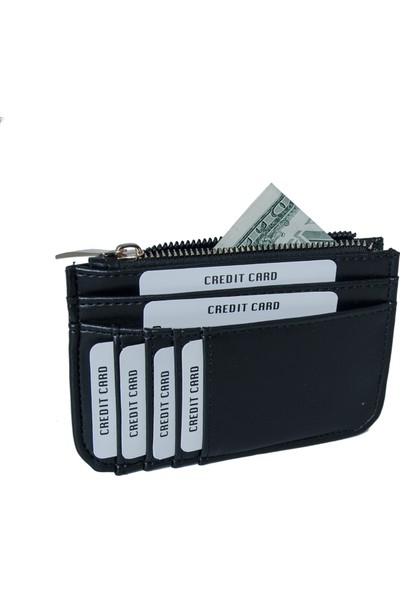 Lederax LD184 Suni Deri Kadın Fermuarlı Kartlık Cüzdan