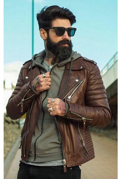 Demar Erkek Kahverengi Deri Ceket Demar Erkek Kahverengi Deri Ceket