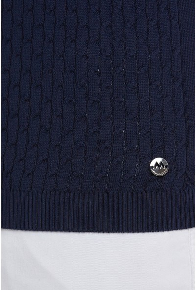 Hemington Giza Pamuk Lacivert Saç Örgü Triko