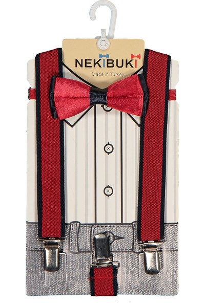 Nekibuki 1-9 Yaş Pantolon Askı Papyon Seti Nekibuki 1-9 Yaş Pantolon Askı Papyon Seti