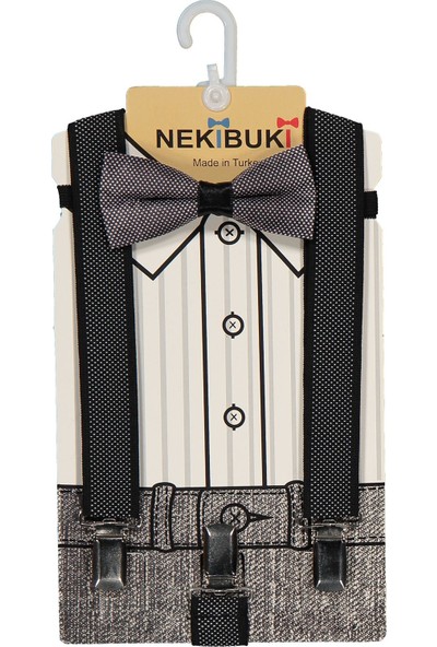 Nekibuki 1-9 Yaş Pantolon Askı Papyon Seti Nekibuki 1-9 Yaş Pantolon Askı Papyon Seti