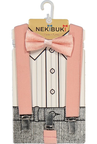 Neki̇buki 1-9 Yaş Pantolon Askı Papyon Seti