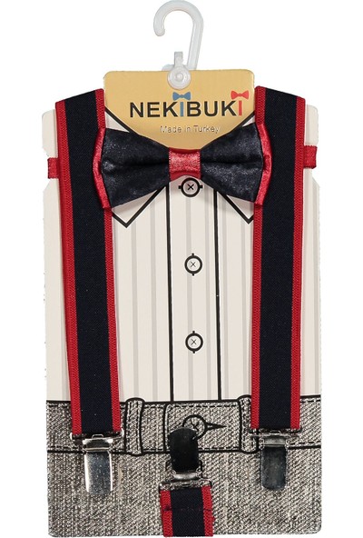 Neki̇buki 1-9 Yaş Pantolon Askı Papyon Seti