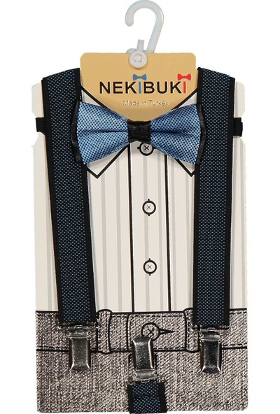 Neki̇buki 1-9 Yaş Pantolon Askı Papyon Seti
