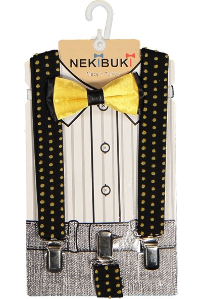 Neki̇buki 1-9 Yaş Pantolon Askı Papyon Seti