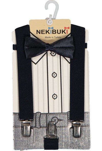 Neki̇buki 1-9 Yaş Pantolon Askı Papyon Seti