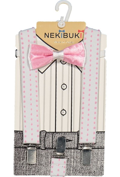 Neki̇buki 1-9 Yaş Pantolon Askı Papyon Seti