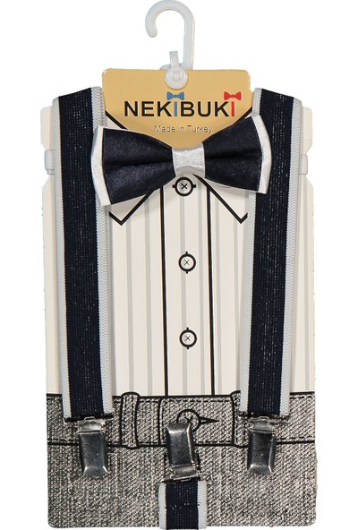 Neki̇buki 1-9 Yaş Pantolon Askı Papyon Seti