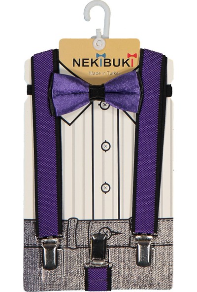 Neki̇buki 1-9 Yaş Pantolon Askı Papyon Seti