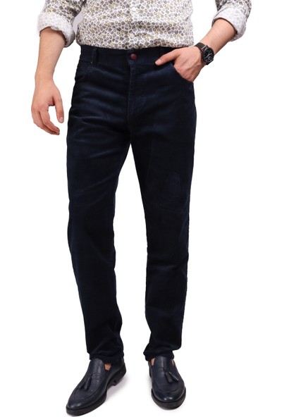 Daniel Voi Kadife Indigo Erkek Regular Fit Pantolon 30
