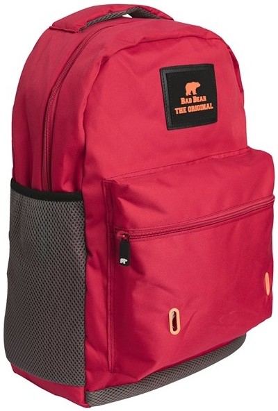 Bad Bear Street Parlak Kirmizi Okul Çantasi