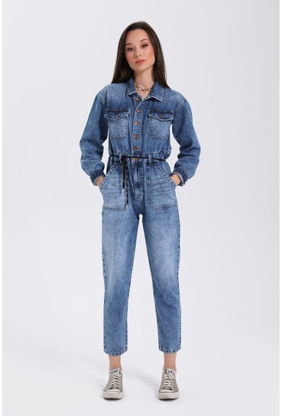 Denimaj Candy Denim Tulum Random Mavi