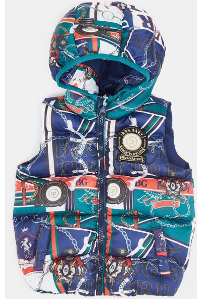 Bg Baby Erkek Bebek Desenli Yelek 20PFWBG1708