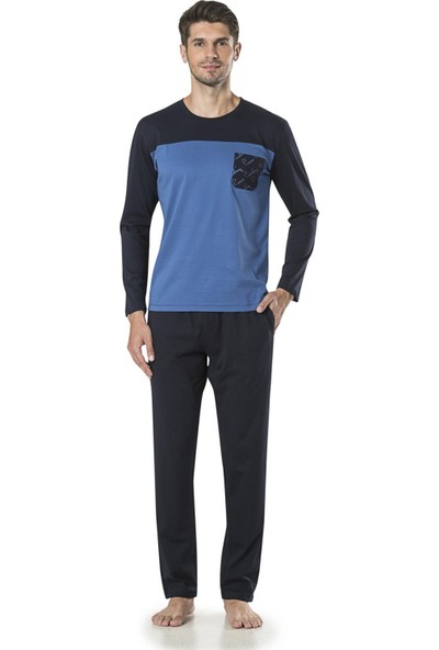 Pierre Cardin 5440 Lacivert Bisiklet Yaka Uzun Kollu Penye Erkek Pijama Takımı Pierre Cardin 5440 Lacivert Bisiklet Yaka Uzun Kollu Penye Erkek Pijama Takımı