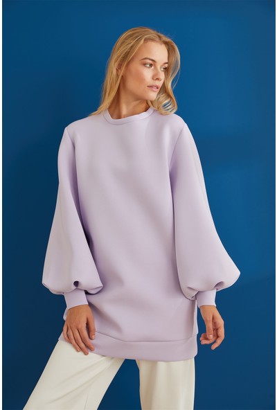 Terzi Dükkanı Carol Scuba Puf Tunik Lila Terzi Dükkanı Carol Scuba Puf Tunik Lila