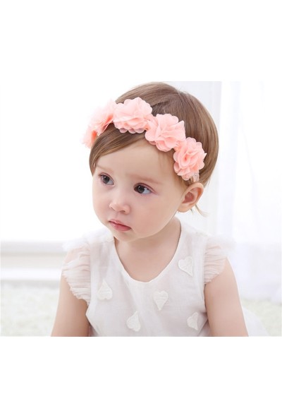 Bba New Trend Çiçekli Saç Bandı Kız Bebek Saç Aksesuar