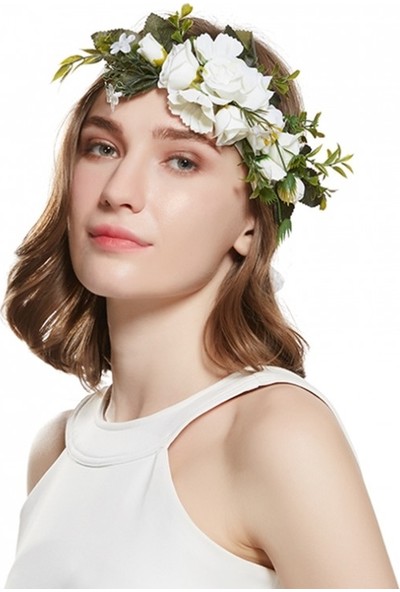 Bba New Trend Çiçekli Taç Kına Düğün Tacı Gelin Tacı