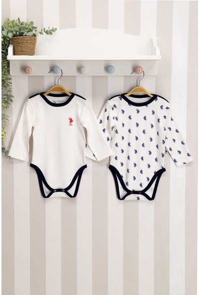 U.s. Polo Assn Lisanslı Krem Bebek 2'li Body Zıbın U.s. Polo Assn Lisanslı Krem Bebek 2'li Body Zıbın