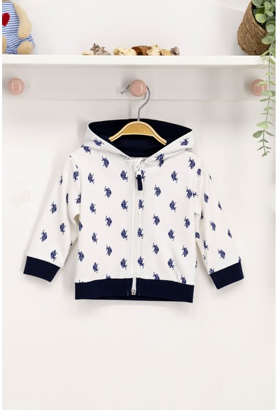 U.s. Polo Assn Lisanslı Krem Bebek Sweatshirt
