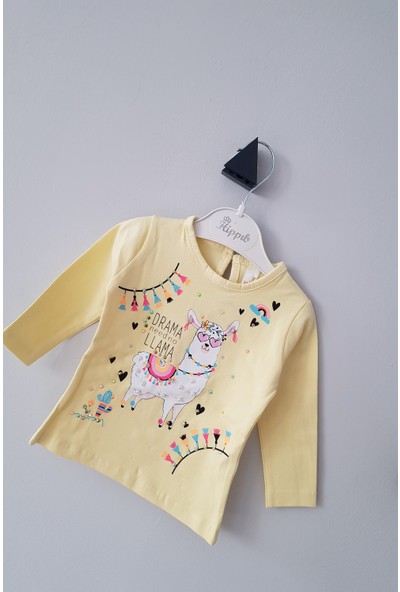 Difa Kız Bebek Drama Needmo Lama Baskılı Taşlı Bluz Difa Kız Bebek Drama Needmo Lama Baskılı Taşlı Bluz