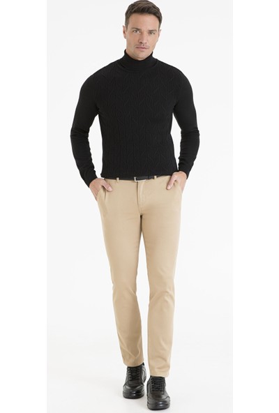 Pierre Cardin Camel Slim Fit Chino Pantolon 50234043-VR015 Pierre Cardin Camel Slim Fit Chino Pantolon 50234043-VR015