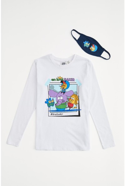 DeFacto Erkek Çocuk Kral Şakir Lisanslı Bisiklet Yaka Uzun Kollu Maskeli Takım S9043A620AU