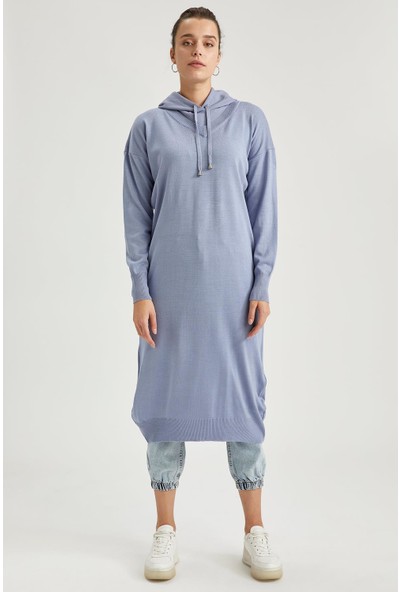 DeFacto Kapüşonlu Relax Fit Uzun Sweat Tunik T2132AZ20AU