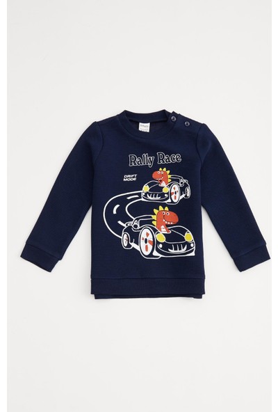 DeFacto Erkek Bebek Regular Fit Tekli Sweatshirt R8222A220AU