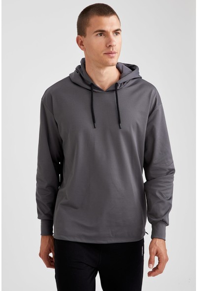 DeFacto Oversize Fit Kapüşonlu Basic Spor Sweatshirt S9721AZ20WN DeFacto Oversize Fit Kapüşonlu Basic Spor Sweatshirt S9721AZ20WN
