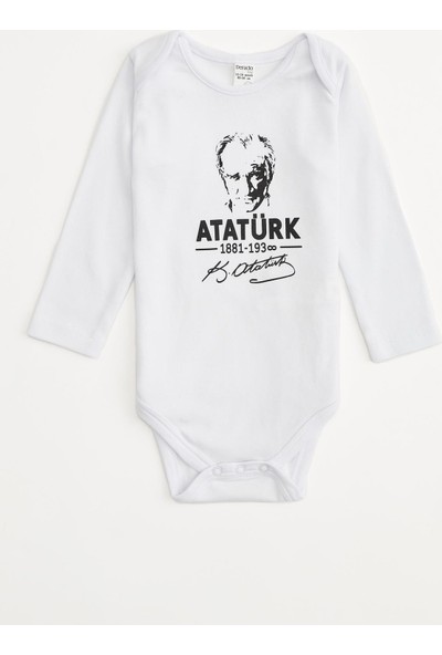 DeFacto Erkek Bebek 29 Ekim Atatürk Baskılı Pamuklu Çıtçıtlı Body S1339A220WN DeFacto Erkek Bebek 29 Ekim Atatürk Baskılı Pamuklu Çıtçıtlı Body S1339A220WN