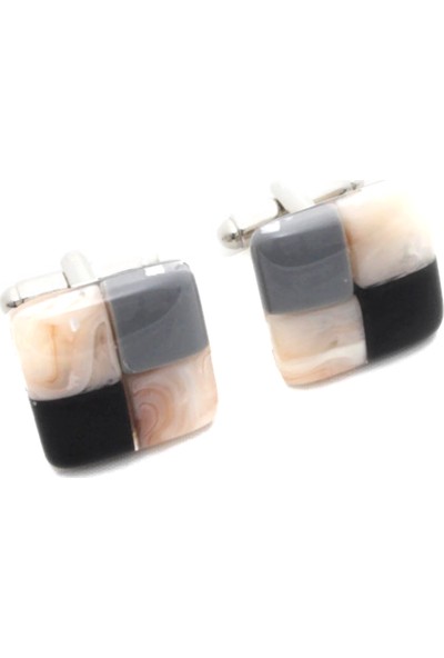 Ocean Pole Kareler Kol Düğmesi Ocean Pole Kareler Kol Düğmesi