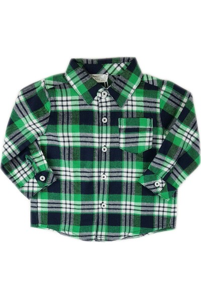 Luggi Baby Erkek Yeşil Oduncu Gömlek LG-4876-GY
