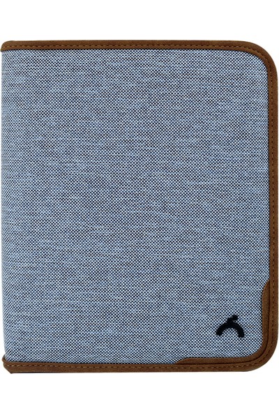 Önder Hamburg A5 Fermuarlı El Portföyü Açık Gri