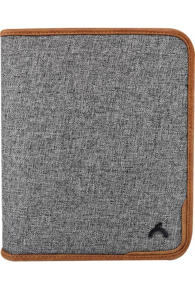 Önder Hamburg A5 Fermuarlı El Portföyü Koyu Gri