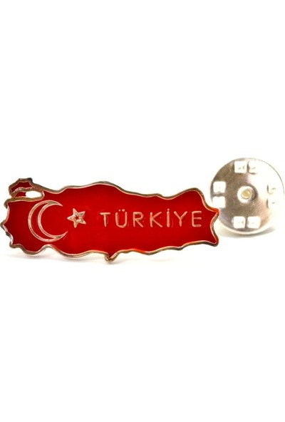 Candie Silver Türkiye Bayraklı Gümüş Rozet Candie Silver Türkiye Bayraklı Gümüş Rozet