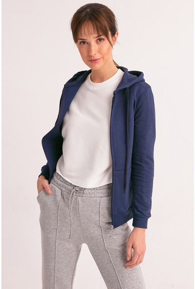 Fullamoda Fermuarlı Kapüşonlu Sweatshirt Fullamoda Fermuarlı Kapüşonlu Sweatshirt