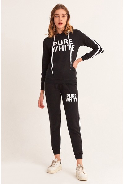 Fullamoda Kapüşonlu Baskılı Eşofman Takımı