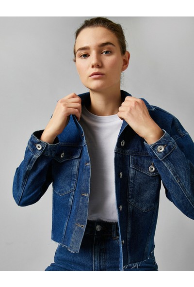 Koton %100 Pamuk Jean Ceket