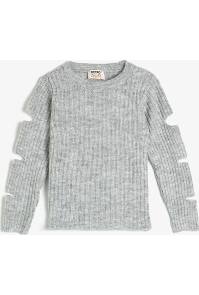 Koton Kids Bisiklet Yaka Kesik Kol Detaylı Uzun Kollu Kazak Koton Kids Bisiklet Yaka Kesik Kol Detaylı Uzun Kollu Kazak