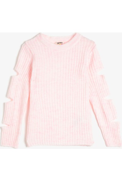 Koton Bisiklet Yaka Kesik Kol Detaylı Uzun Kollu Kazak Koton Bisiklet Yaka Kesik Kol Detaylı Uzun Kollu Kazak