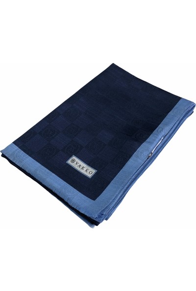 Vakko Dama Desen Şal Lacivert/bebe Mavi